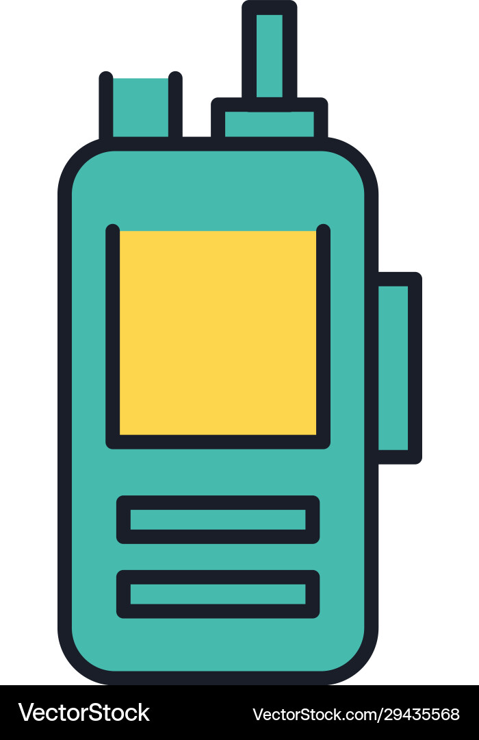 Communicator radio military force line and fill Vector Image