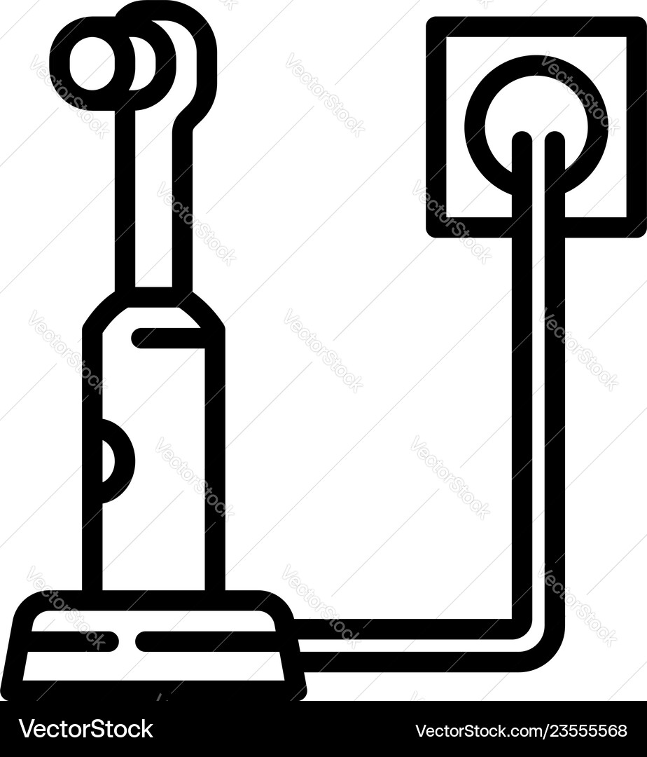Electric toothbrush charging icon outline style Vector Image