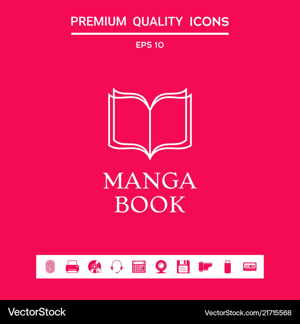 Elegant logo with book symbol pages Royalty Free Vector