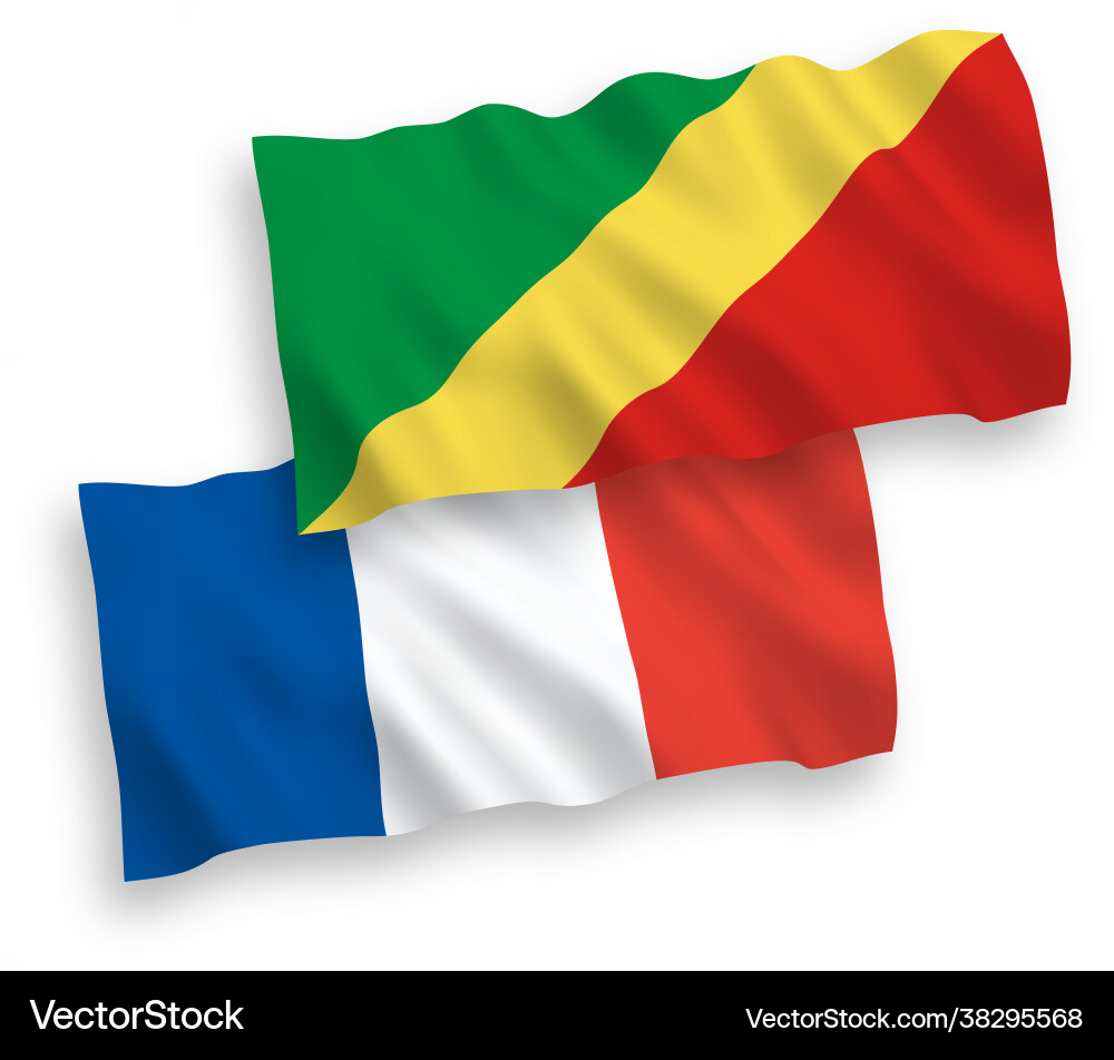 Flags france and republic congo Royalty Free Vector Image