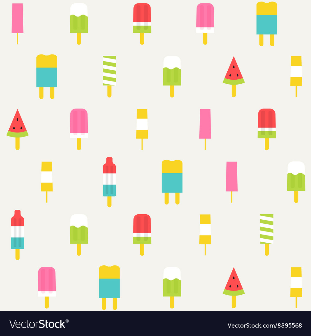 Popsicle seamless pattern Royalty Free Vector Image