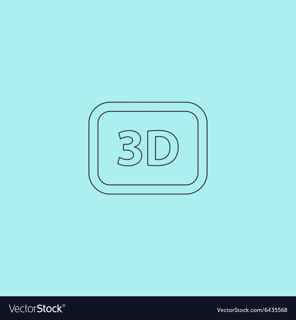 Three-dimensional icon Royalty Free Vector Image