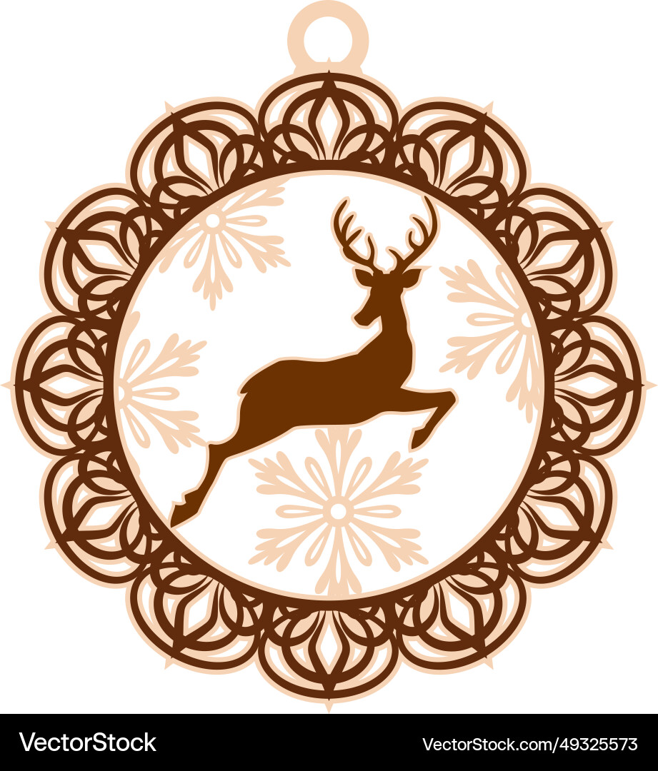 Christmas ornaments with box home decor Royalty Free Vector