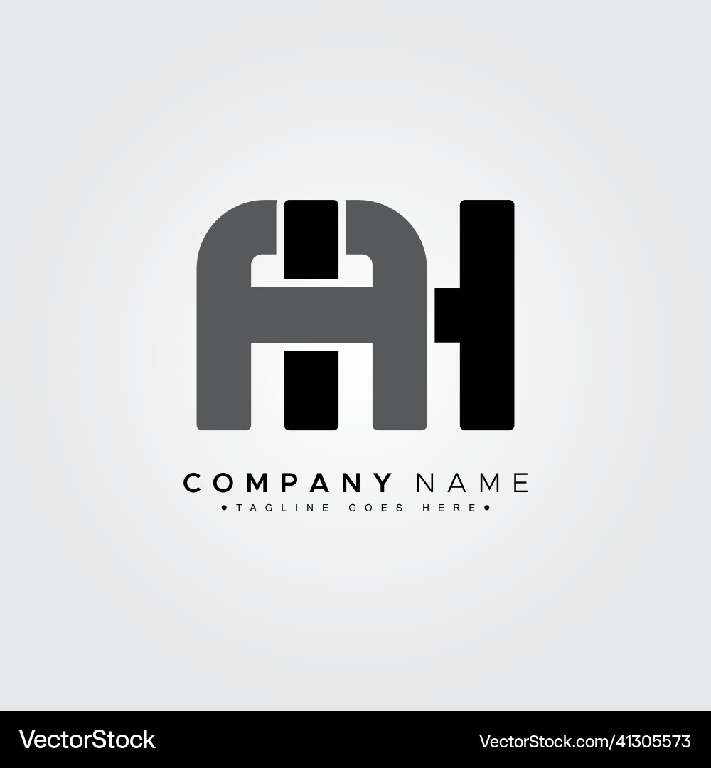 Initial letter ah logo - minimal business logo Vector Image