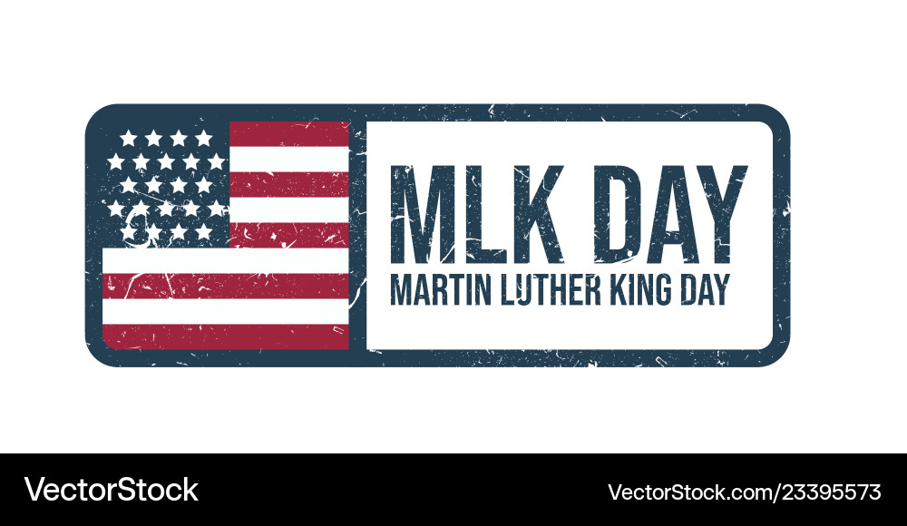 Martin luther king jr day stamp Royalty Free Vector Image