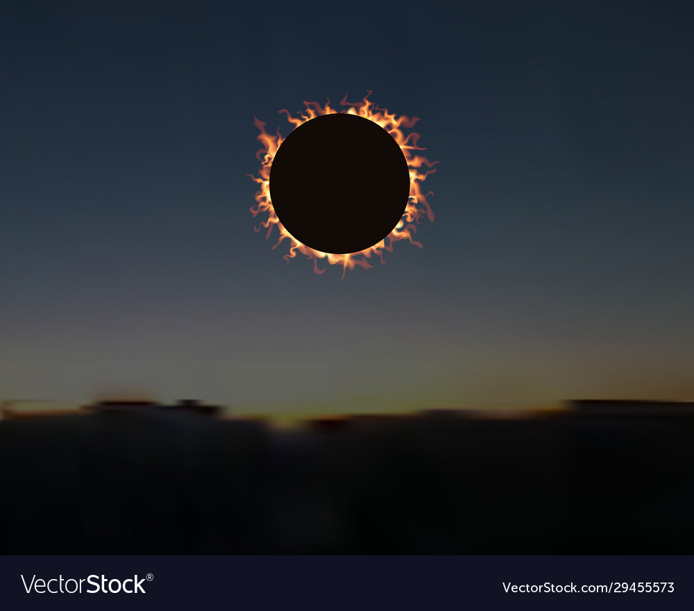 Solar eclipse Royalty Free Vector Image - VectorStock