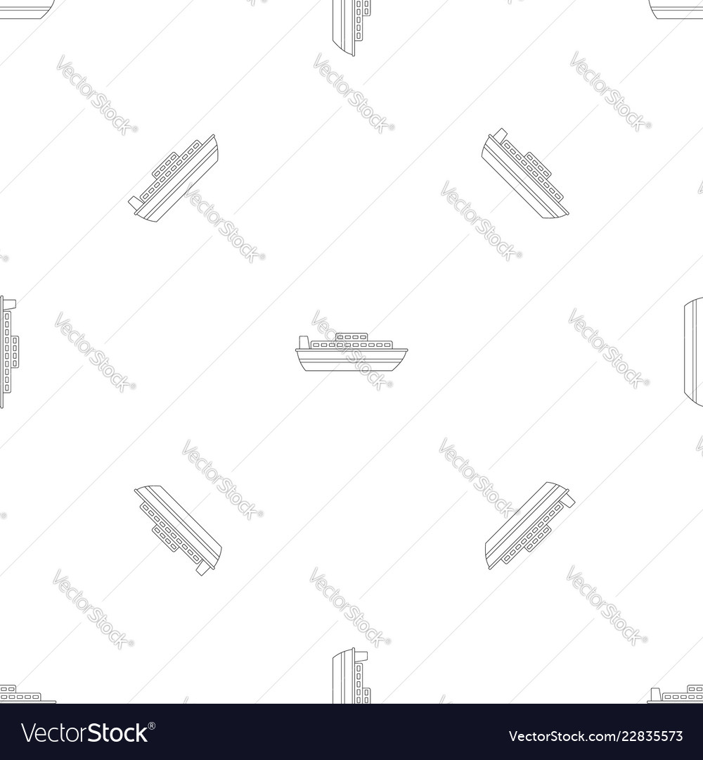 Steamer pattern seamless Royalty Free Vector Image