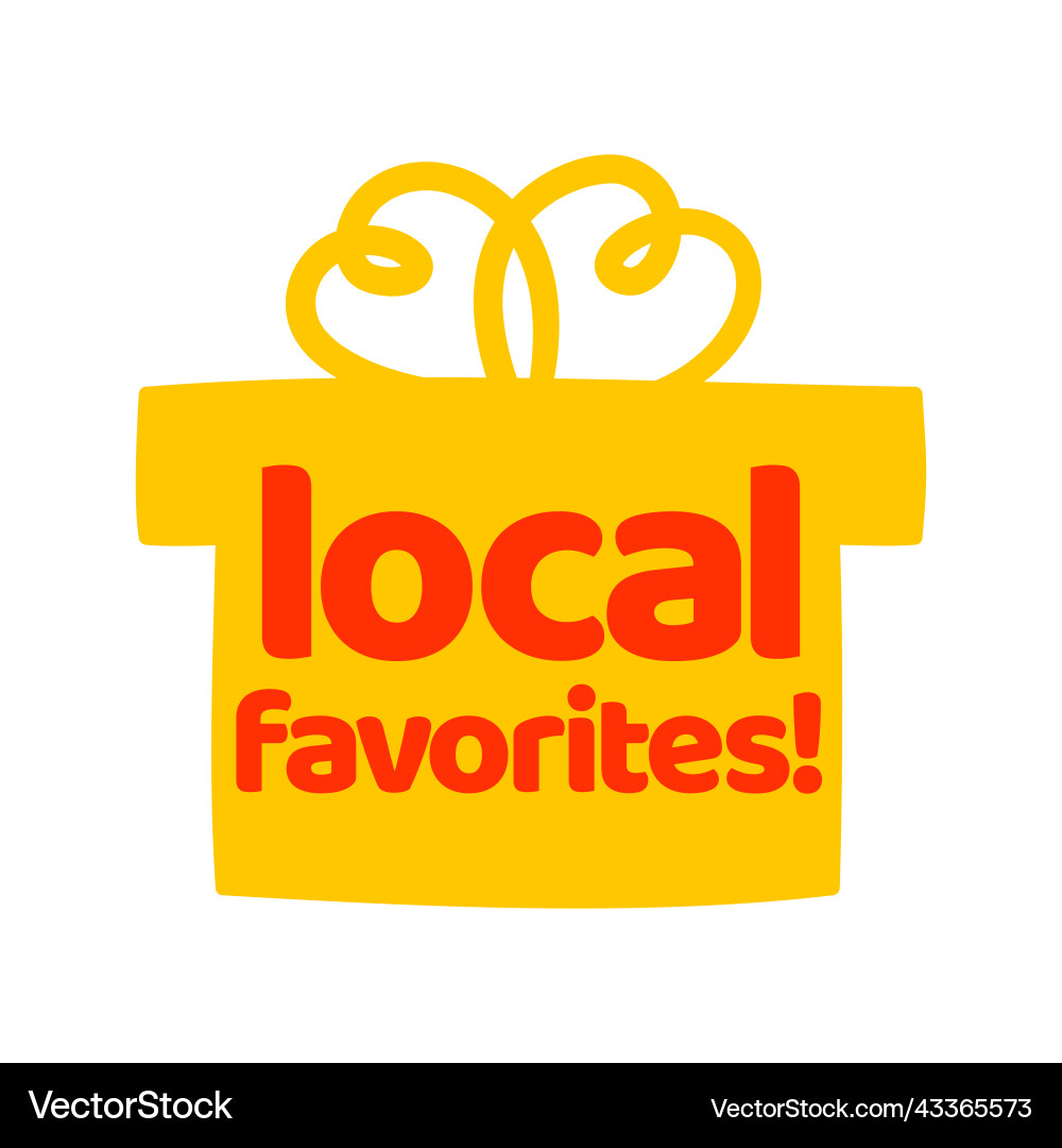 Sticker local favorites Royalty Free Vector Image
