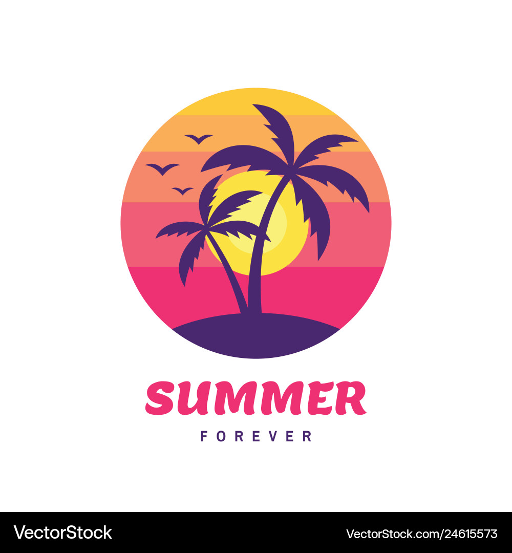 Summer forever - concept business badge Royalty Free Vector