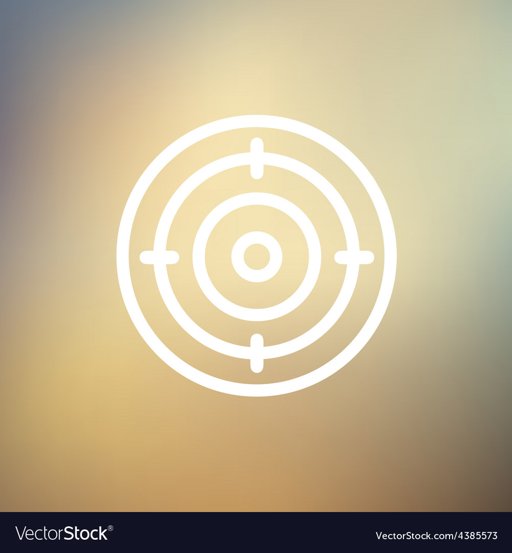 Target thin line icon Royalty Free Vector Image Target thin line icon Royalty Free Vector Image