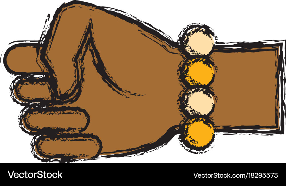 Woman hand with bracelet Royalty Free Vector Image