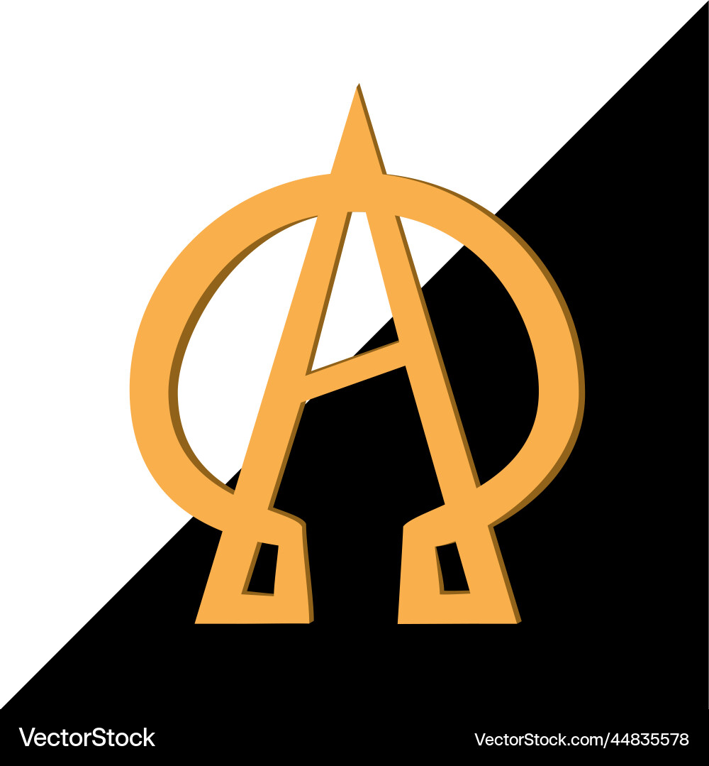 Alpha and Omega Symbol Royalty Free Vector Image