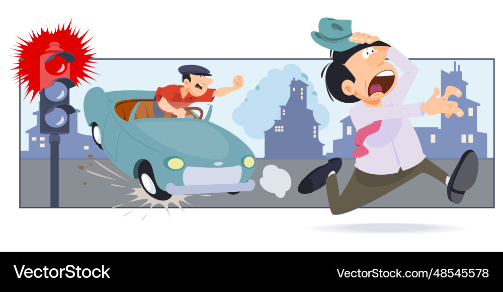 Ar braked hard driver is driving for internet Vector Image
