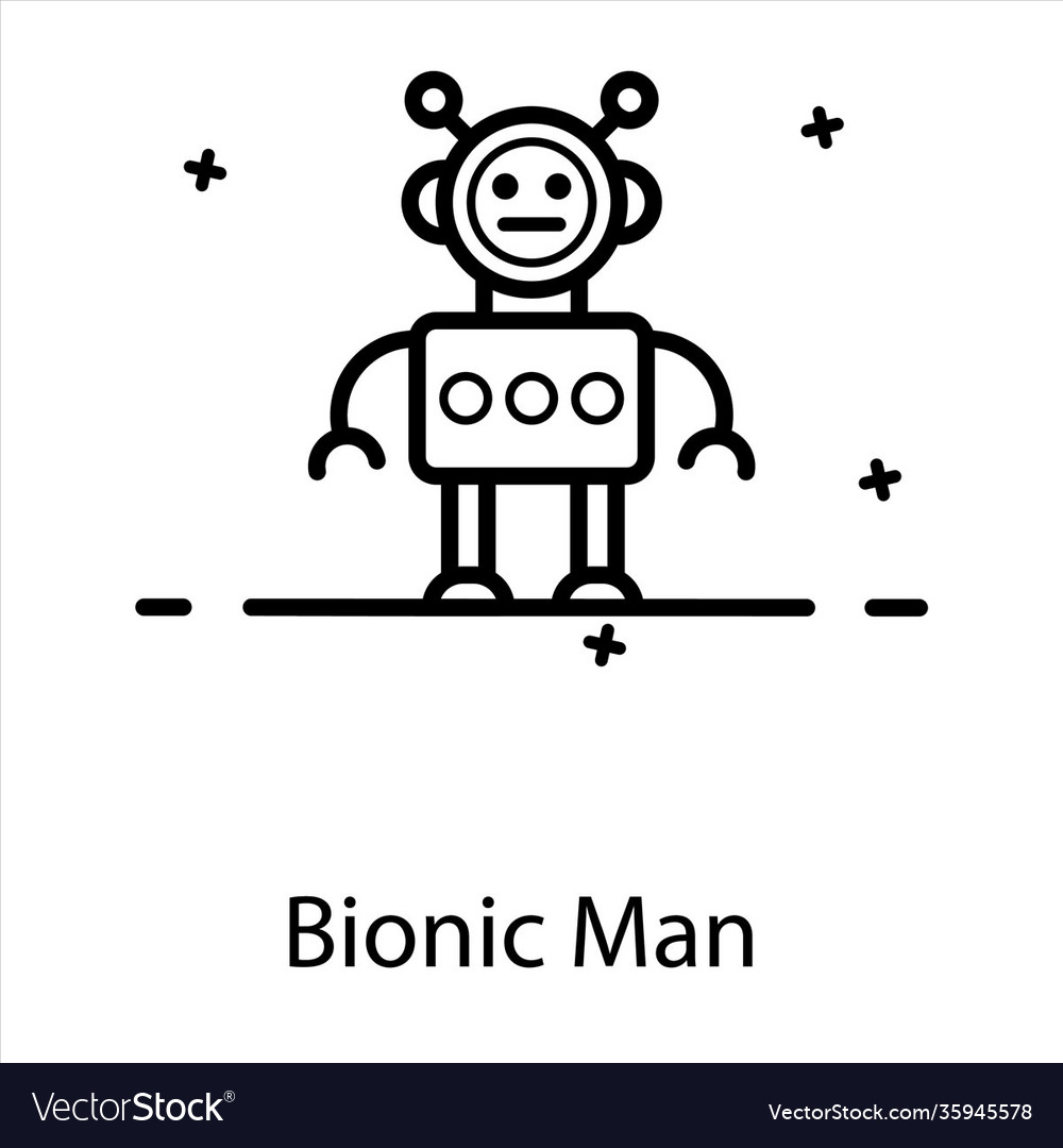 Bionic man Royalty Free Vector Image - VectorStock