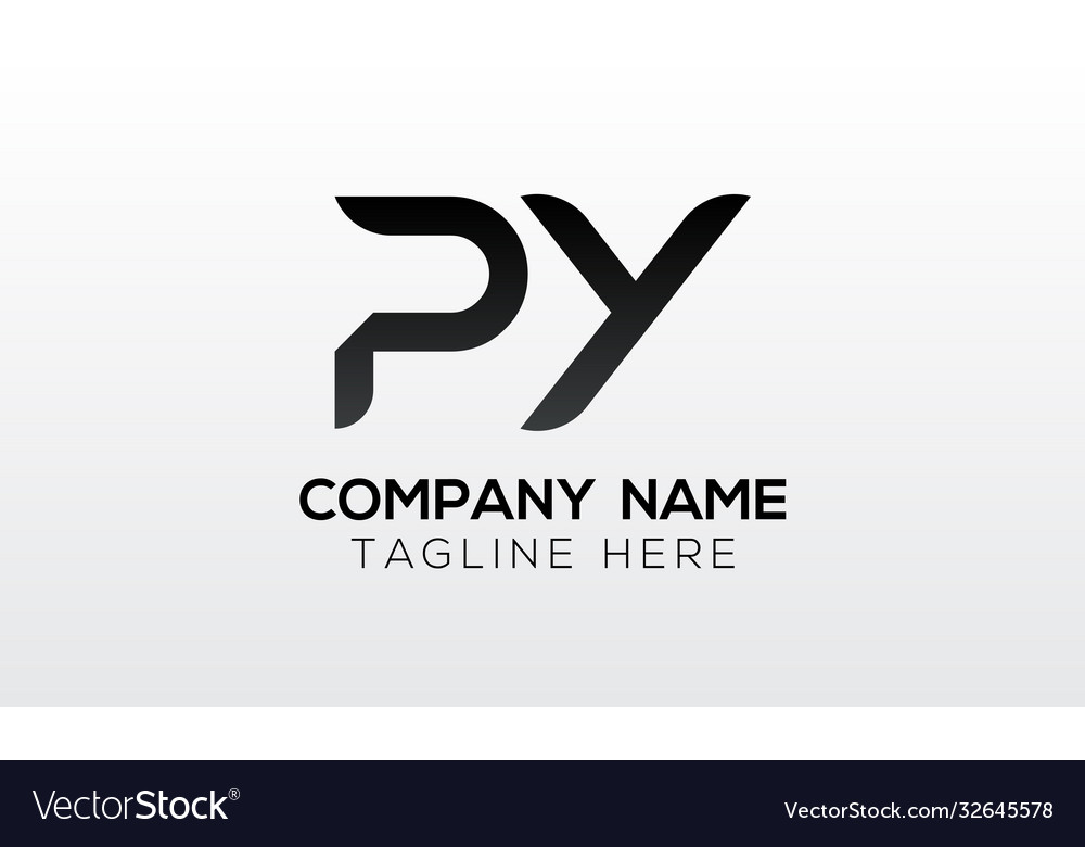 Initial py letter logo with creative modern Vector Image