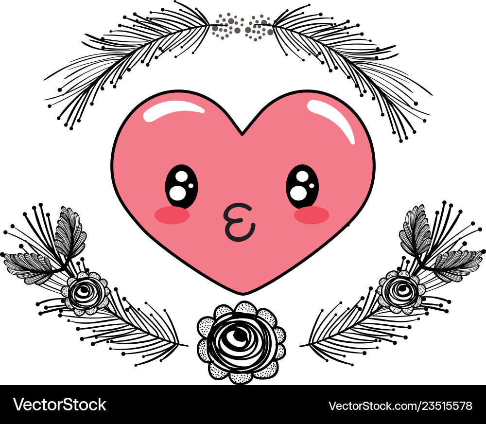 Love heart cartoon Royalty Free Vector Image - VectorStock