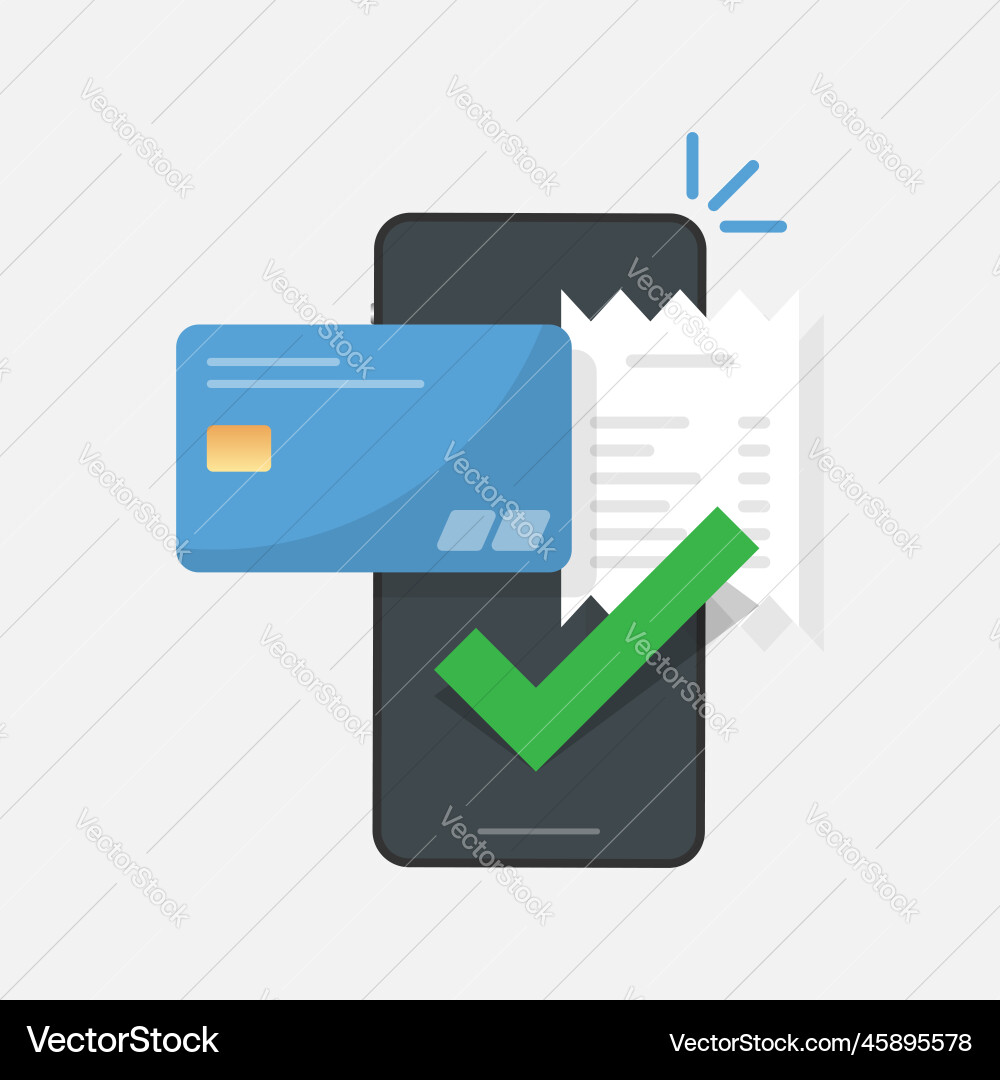 Pay by credit card icon in flat style electronic Vector Image