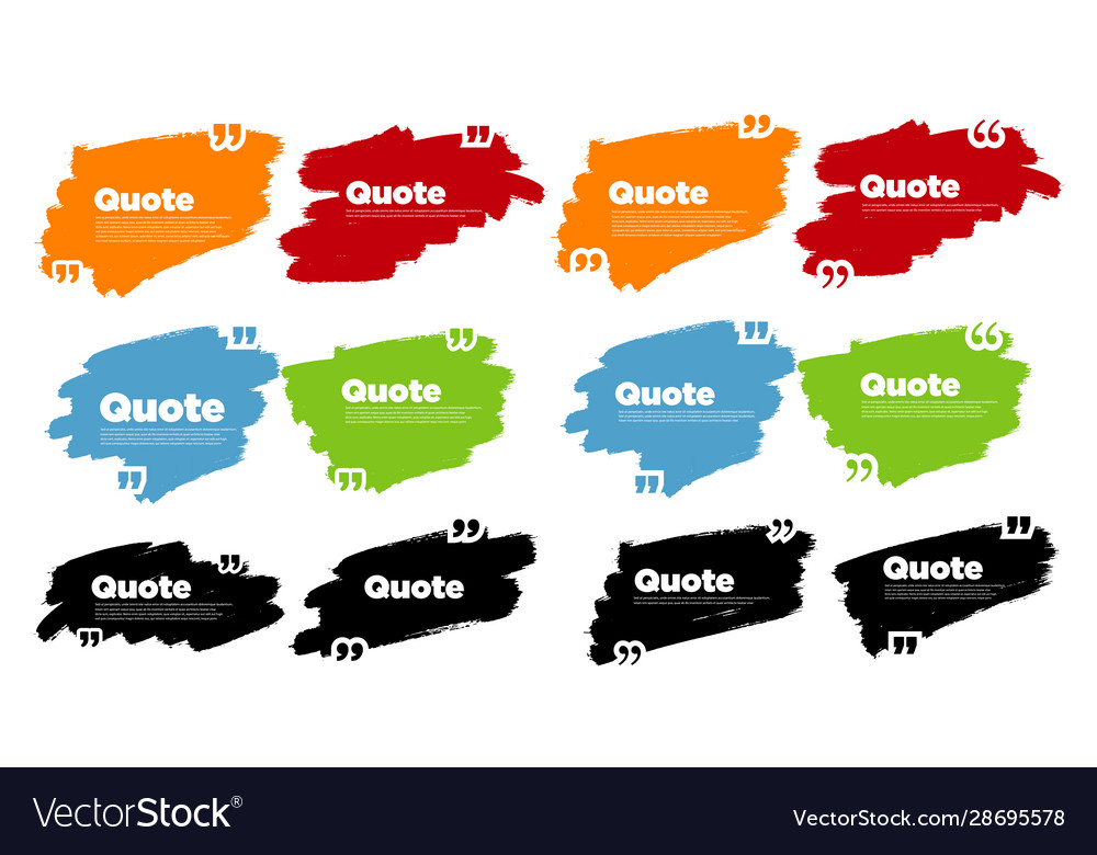 Speech bubbles with quote marks Royalty Free Vector Image