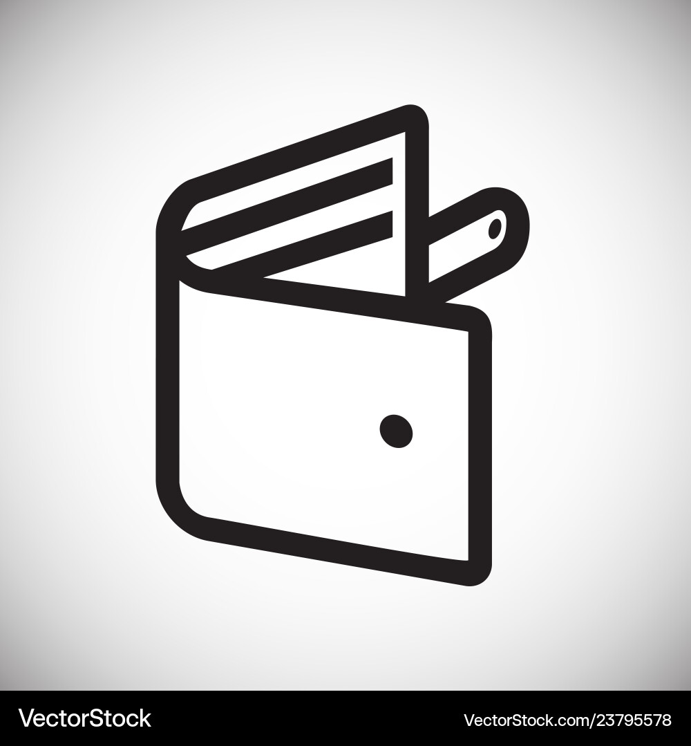 Wallet icons on white background for graphic Vector Image