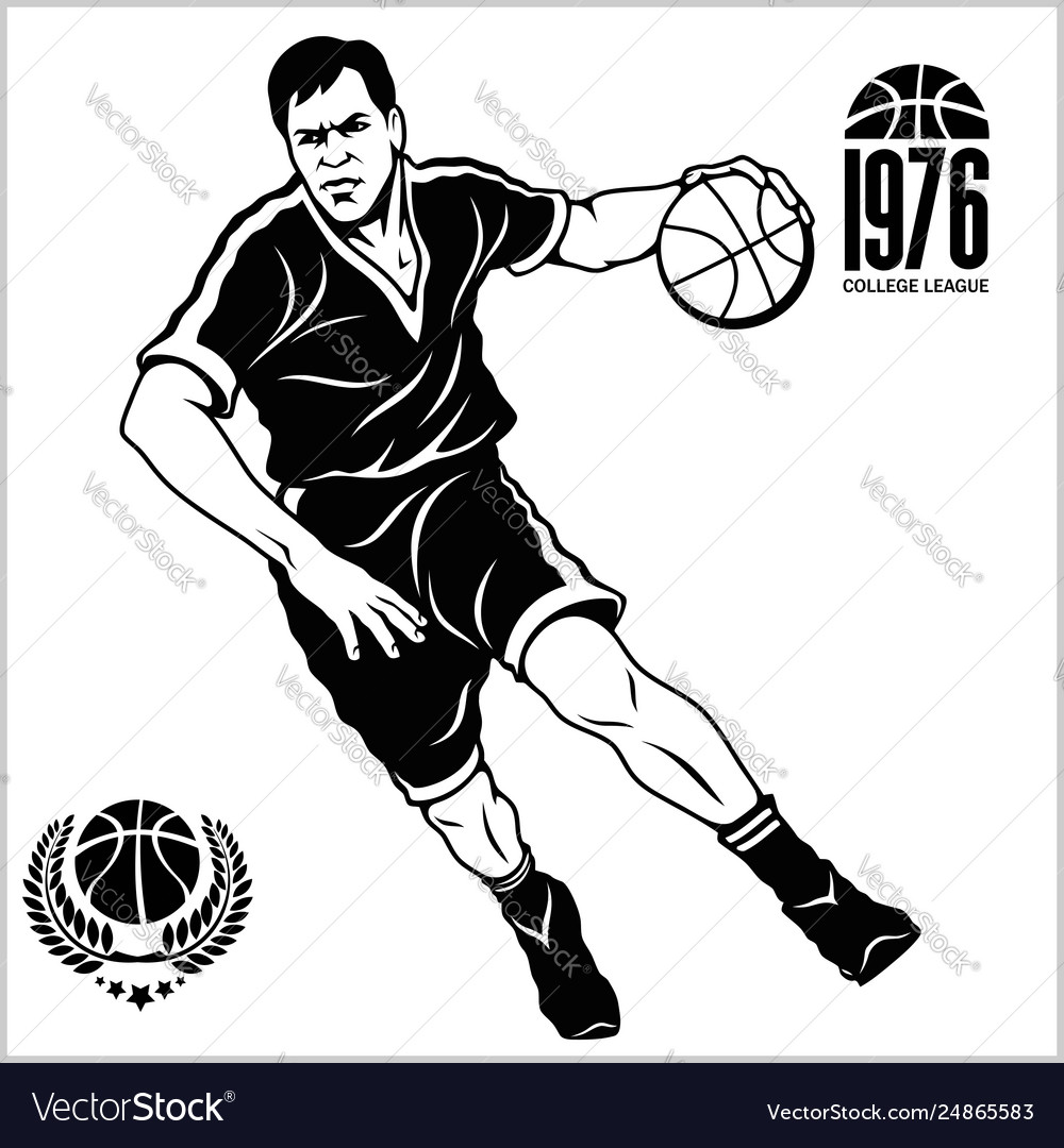 Basketball player stock Royalty Free Vector Image