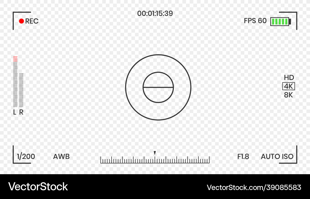 Camera viewfinder video or photo frame recorder Vector Image