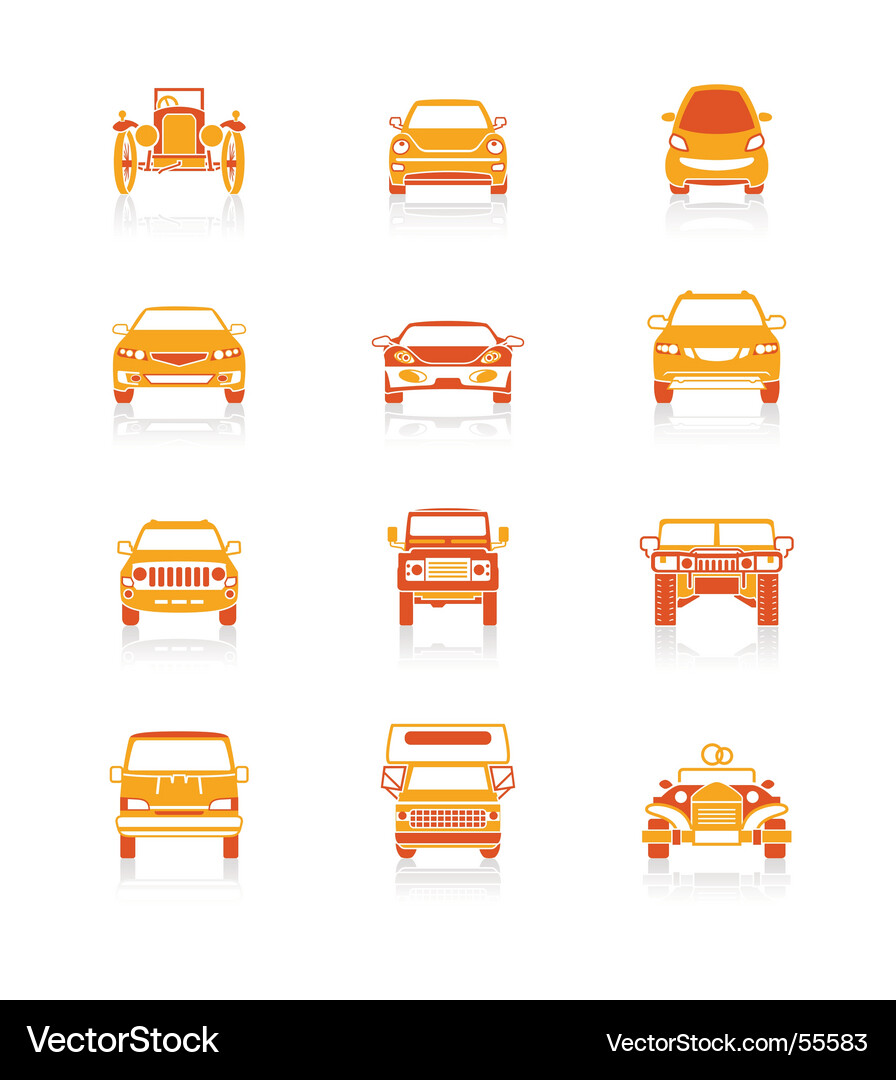 Car icons juicy series Royalty Free Vector Image