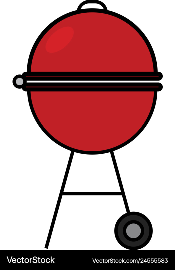 Cartoon barbecue object Royalty Free Vector Image