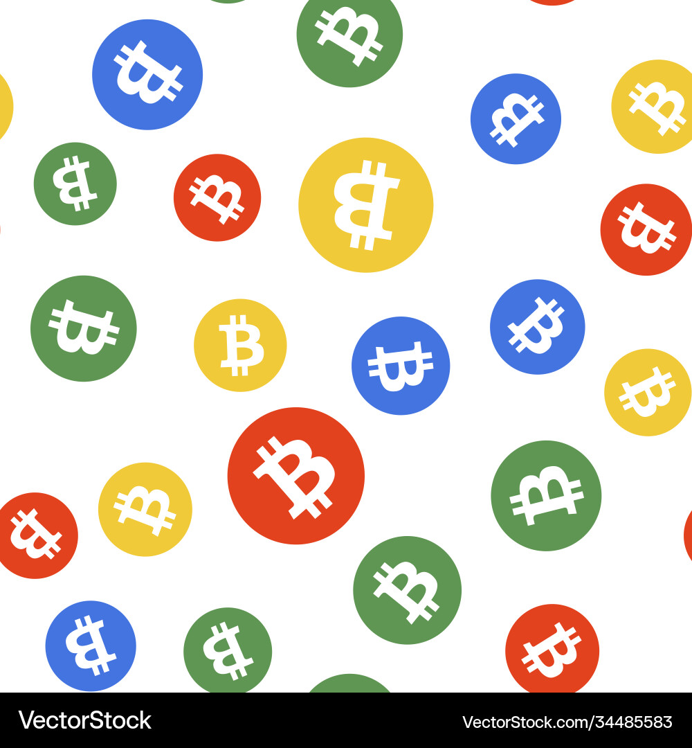 Color cryptocurrency coin bitcoin icon isolated Vector Image