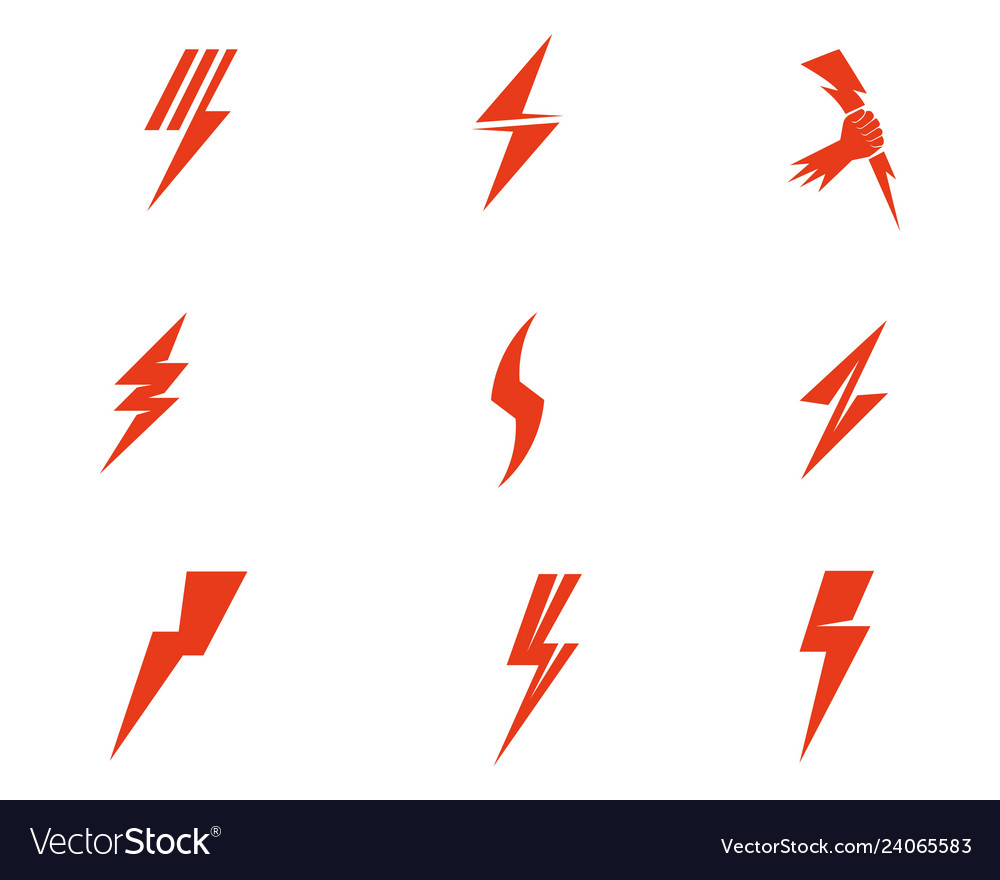 Flash thunderbolt logo template Royalty Free Vector Image