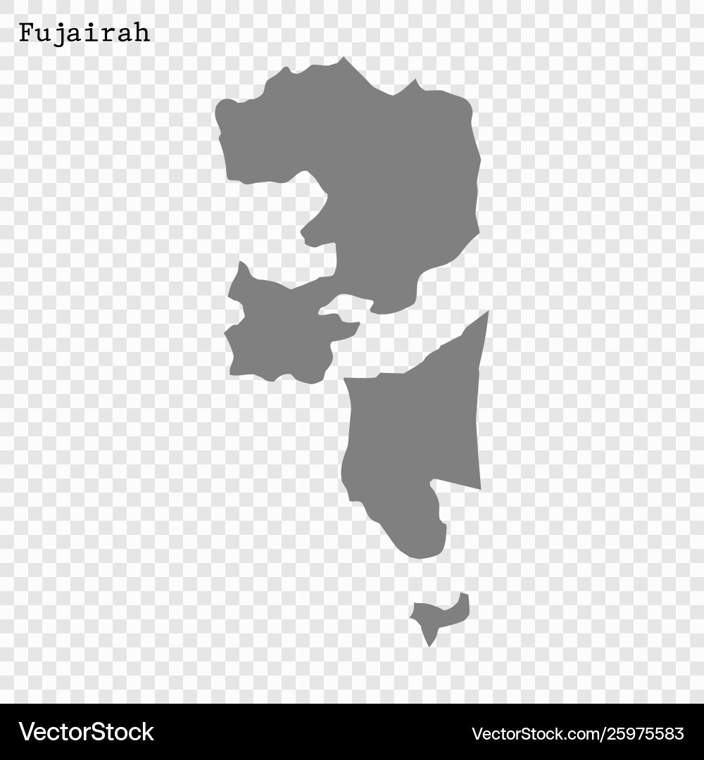 Fujairah Map - United Arab Emirates Royalty Free Vector