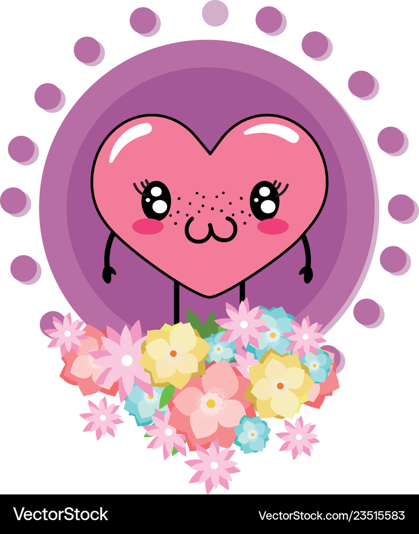 Love heart cartoon Royalty Free Vector Image - VectorStock