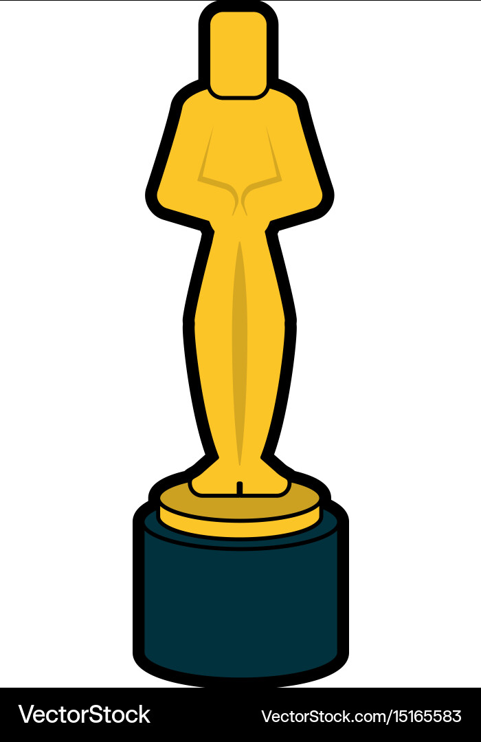 Male human shape trophy award icon image Vector Image