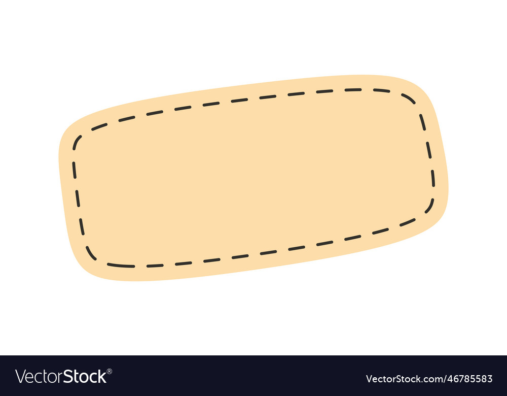 Patch stitched oval Royalty Free Vector Image - VectorStock
