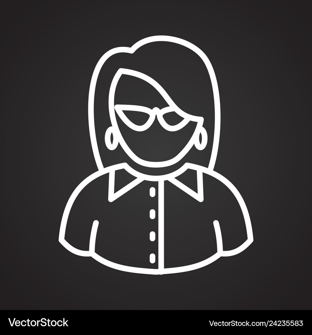 Person icon on background for graphic and web Vector Image