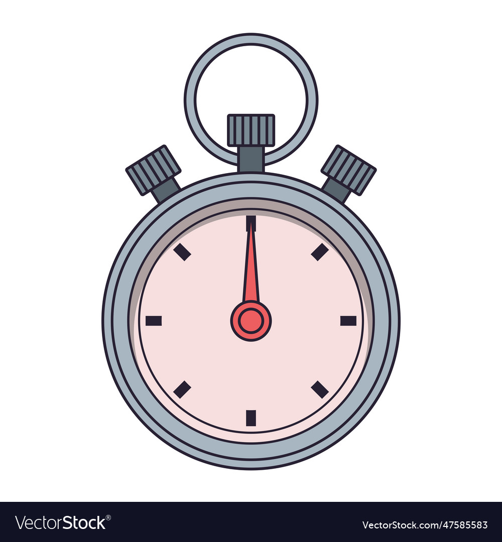 Stopwatch timer icon on white background Vector Image