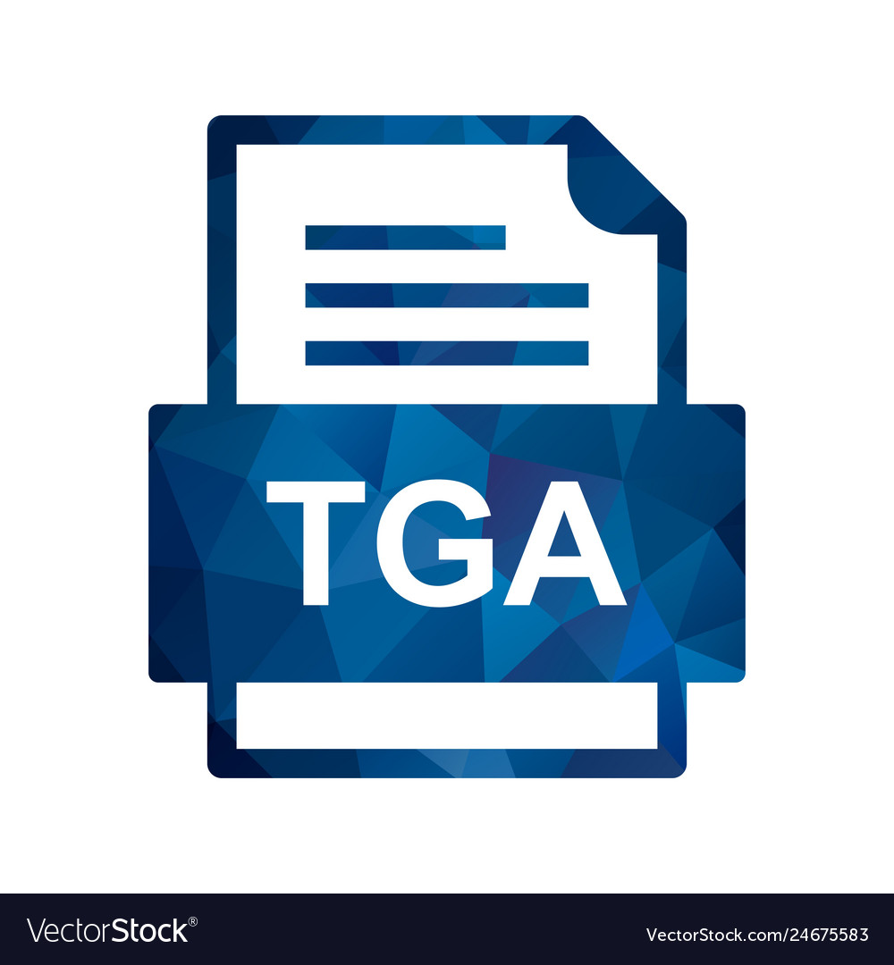 Tga file document icon Royalty Free Vector Image
