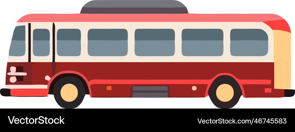 Tour bus transportation vehicle Royalty Free Vector Image