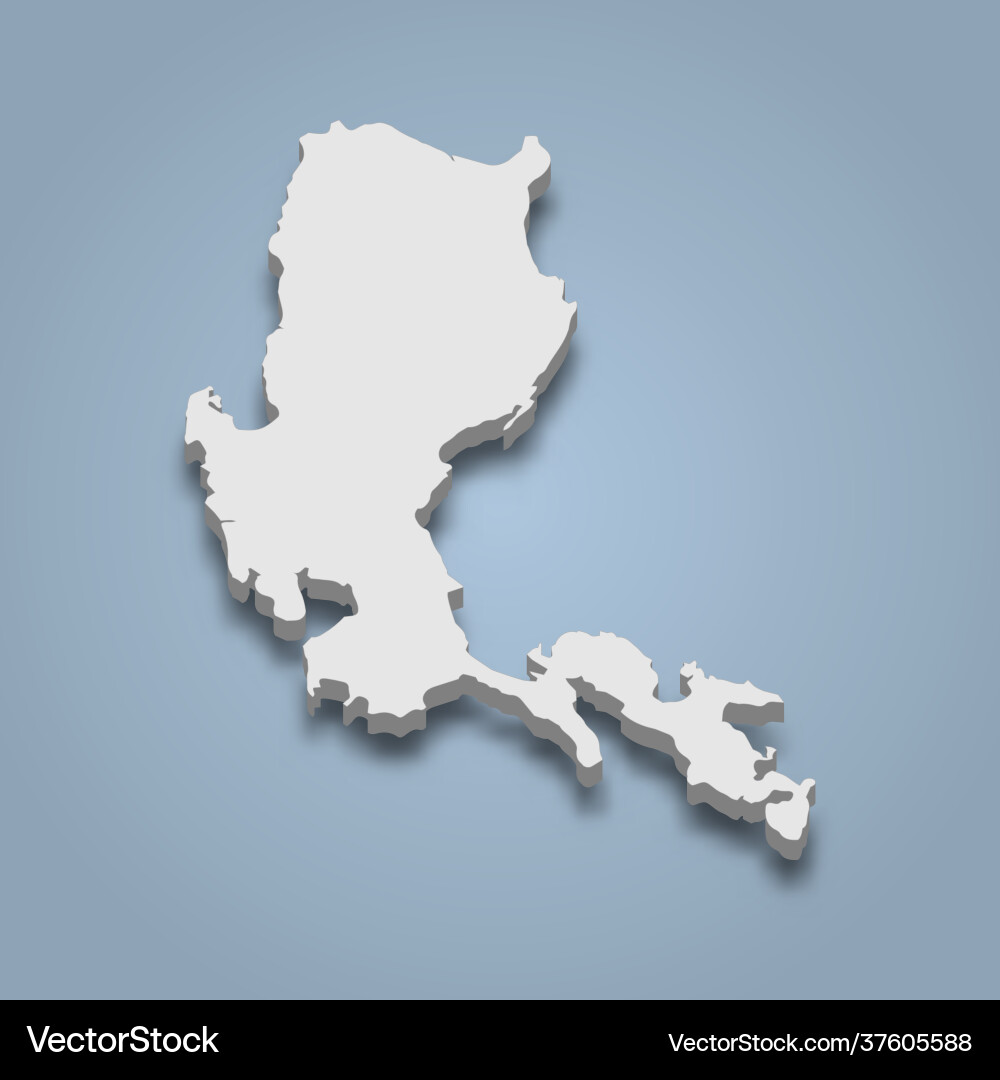 3d isometric map luzon is an island in Royalty Free Vector