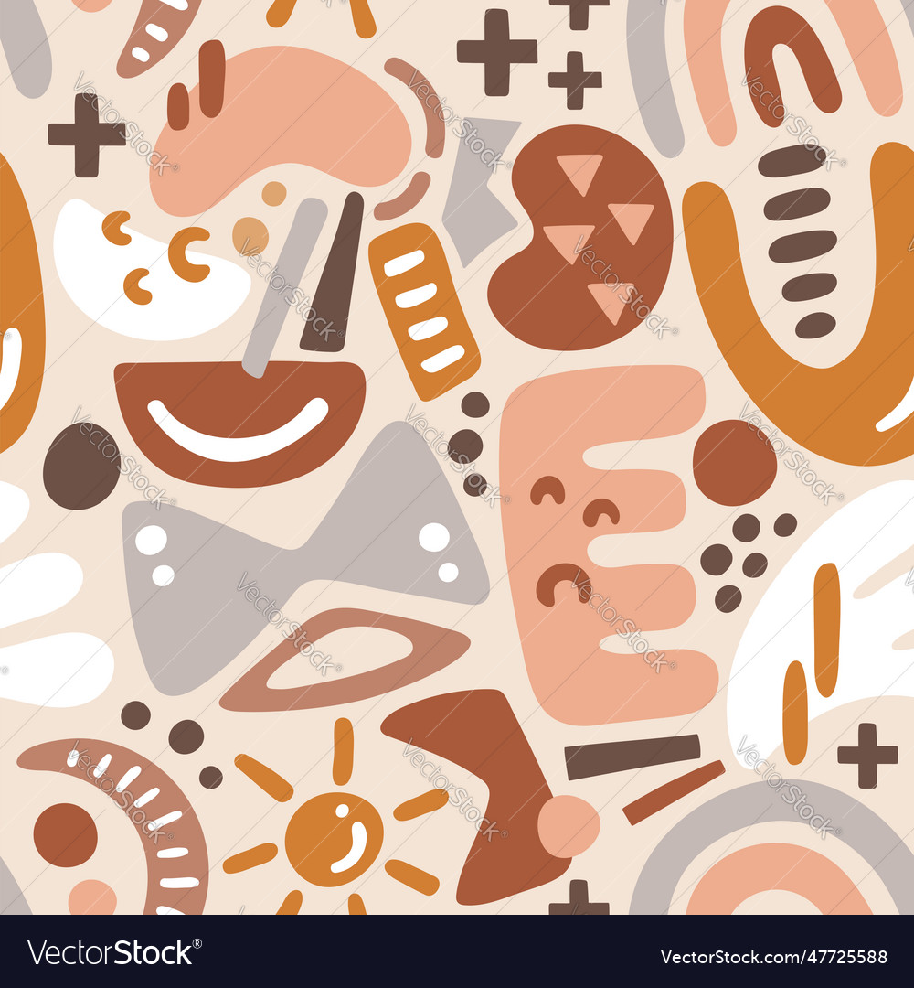 Abstract boho seamless pattern Royalty Free Vector Image