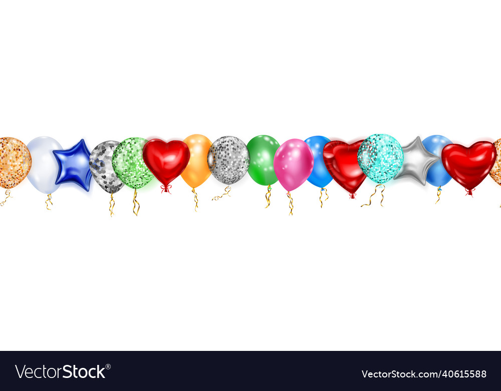 Banner with helium balloons Royalty Free Vector Image