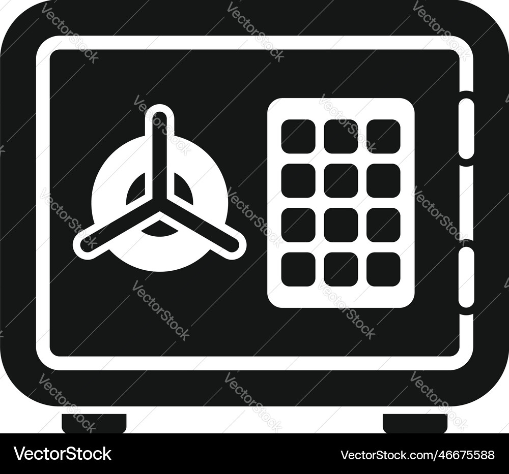 Money digital safe icon simple bank Royalty Free Vector