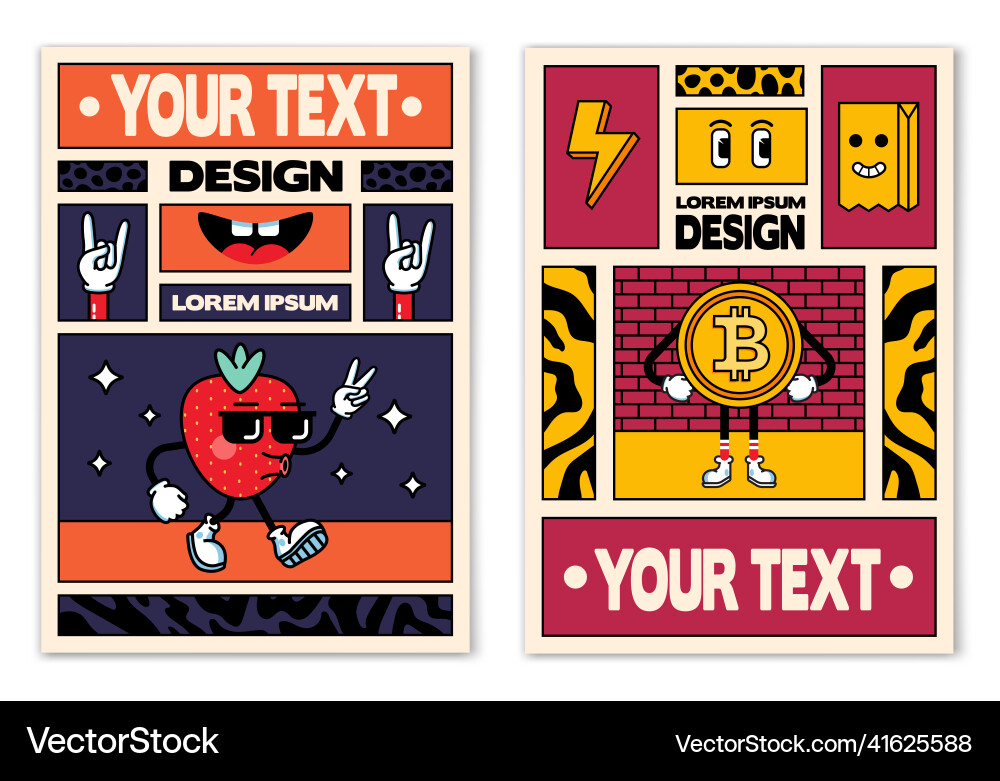 Retro 90s poster Royalty Free Vector Image - VectorStock