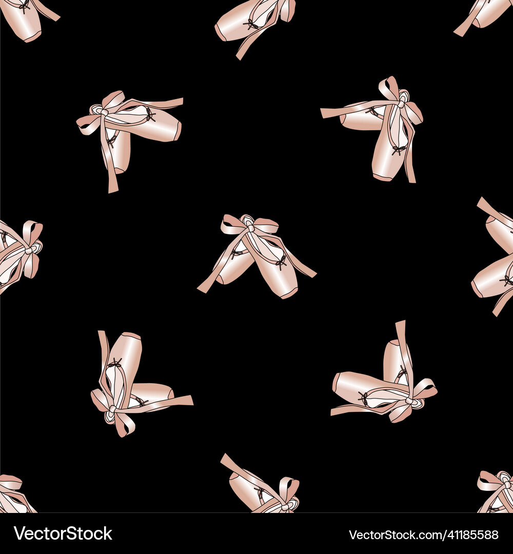 Seamless pattern with the image of ballet Vector Image