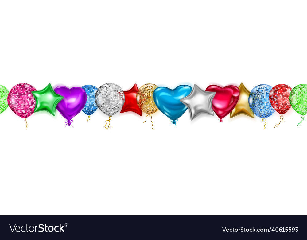 Banner with helium balloons Royalty Free Vector Image