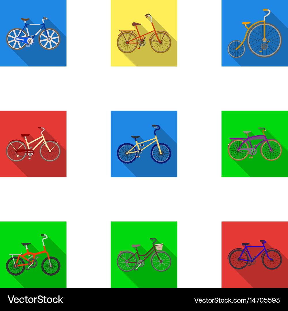 Collection of bikes with different wheels Vector Image