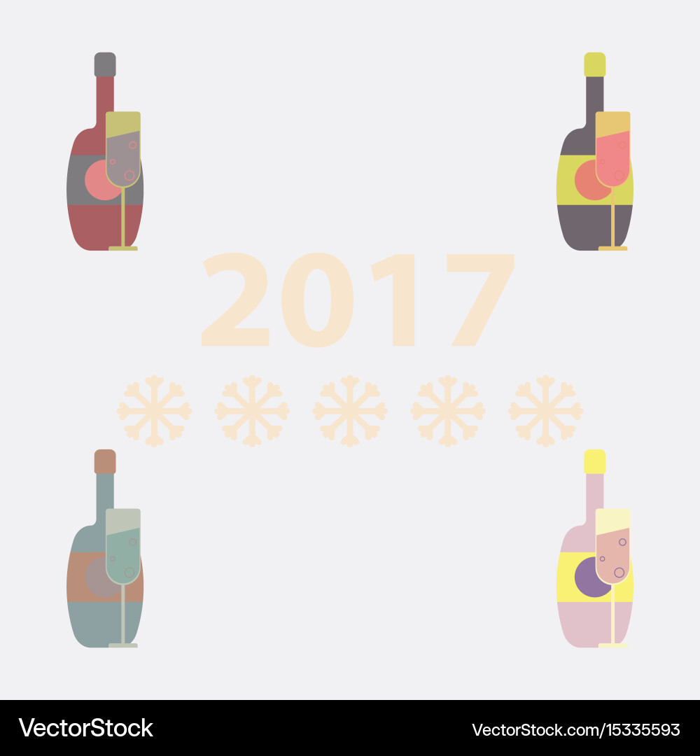 Collection of champagne Royalty Free Vector Image