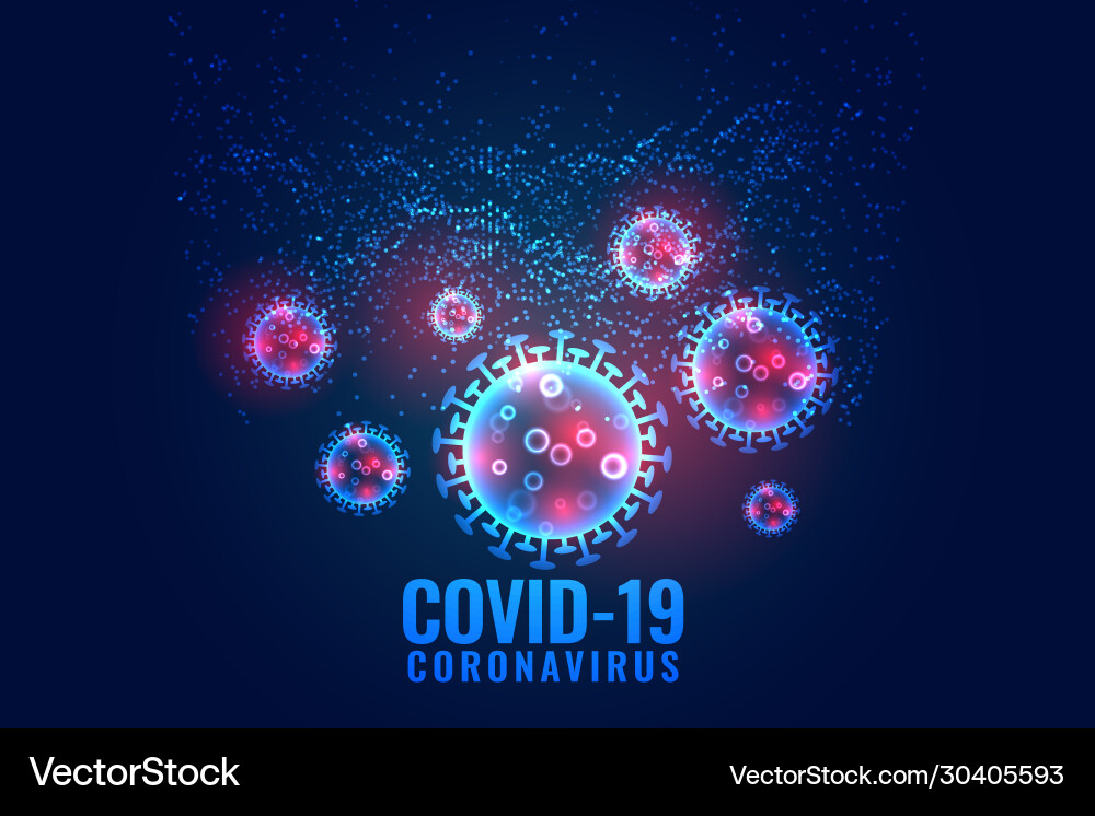 Covid-19 corona virus cells spreading background Vector Image