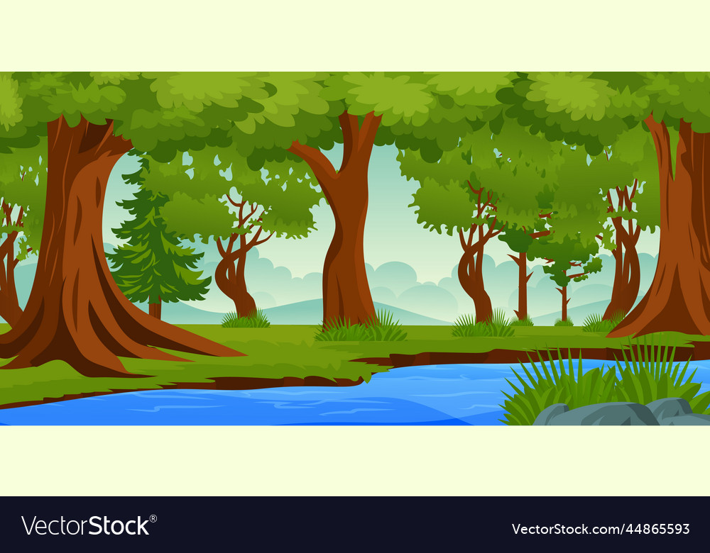 Forest background Royalty Free Vector Image - VectorStock