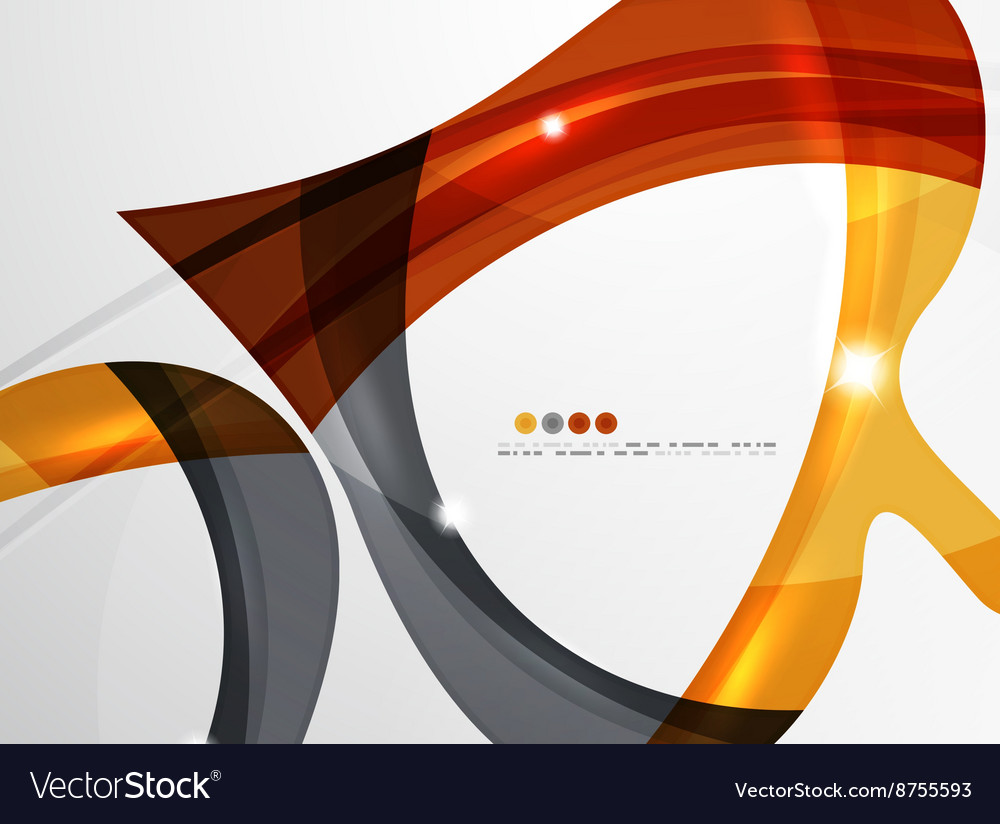 Leaf shape wave abstract background Royalty Free Vector