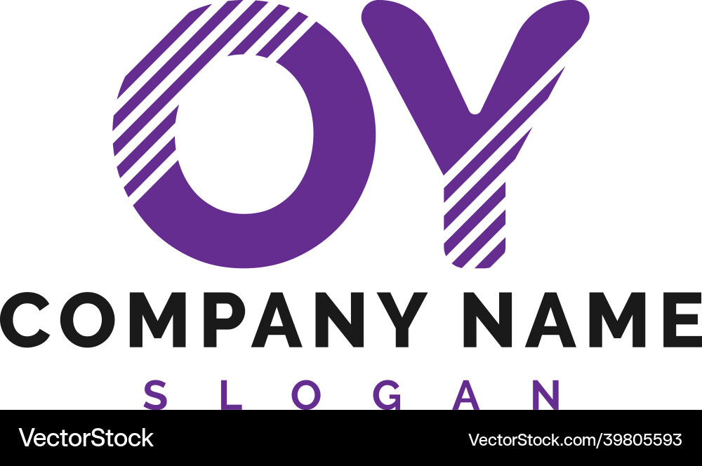 Oy letter logo design letter logo Royalty Free Vector Image